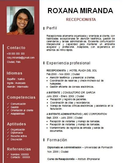 Formato De Curriculum Vitae Para Editar Infoupdate Org