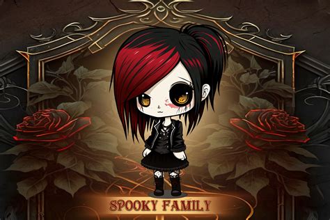Chibi Emo Gothic Girl Png Goth Girl Png Graphic By Break Jhon