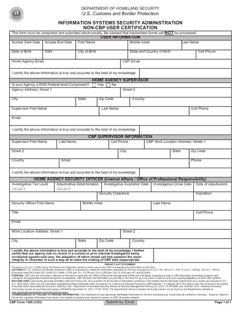 Cbp Form 7300 Fill Out Sign Online And Download Fillable Pdf Templateroller
