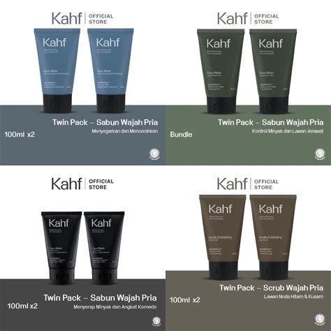 Jual Kahf Face Wash Twin Pack Indonesia Paket 2 Sabun Wajah 50ml