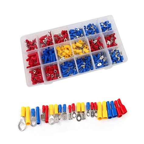 Himition 520pcs Assorted Insulated Electrical Wire Terminals Crimp
