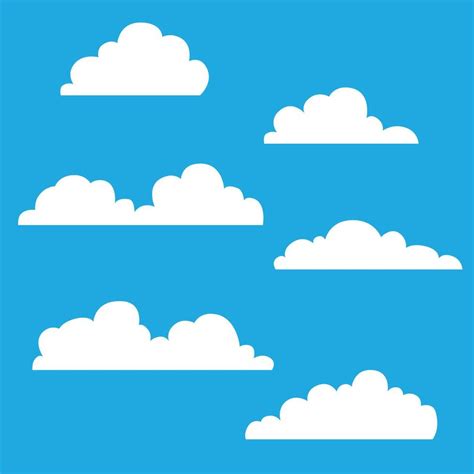 White Cloud In The Sky Decoration Design 68363537 Vector Art At Vecteezy