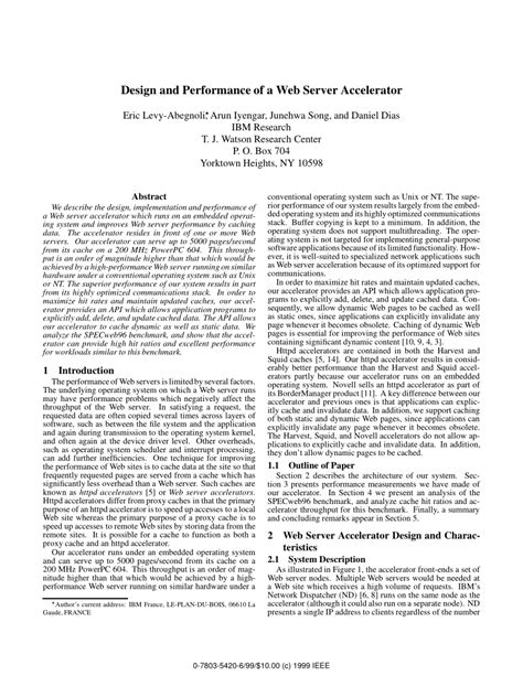 Pdf Design And Performance Of A Web Server Accelerator