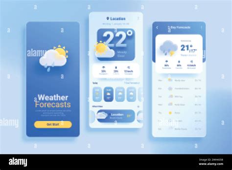 Weather Forecast Dashboard Stock Vector Images Alamy