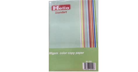 ფერადი საბეჭდი ქაღალდი Helio 80გ მ² A4 250 ფურცელი 10 ფერი · საკანცელარიო