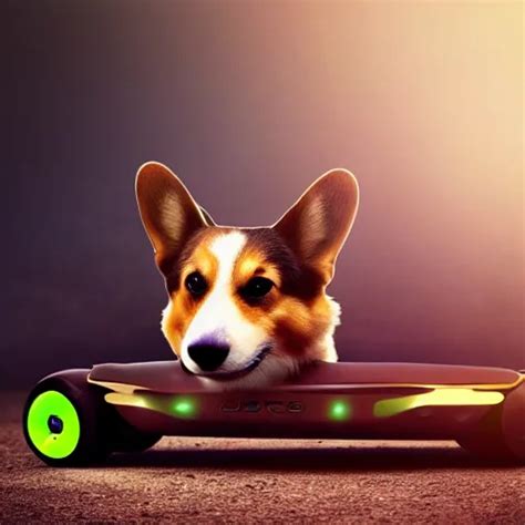 Corgi Riding A Hoverboard Concept Art Ultra Stable Diffusion OpenArt