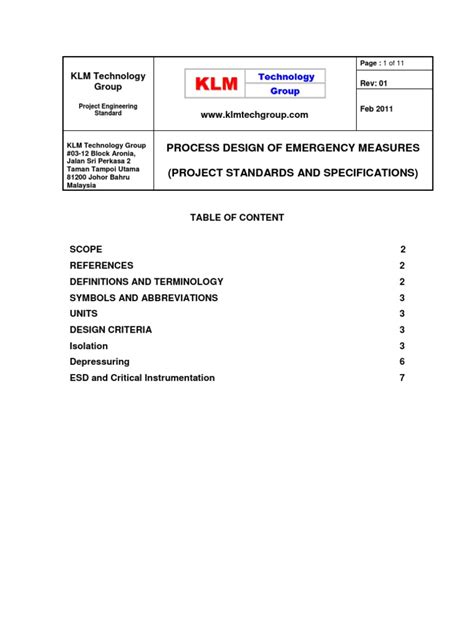Pdf Project Standards And Specifications Emergency Isolation Measures Rev01 Dokumen Tips
