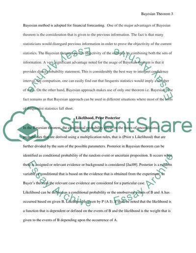 Reverend Thomas Bayes Theorem Essay Example Topics And Well Written