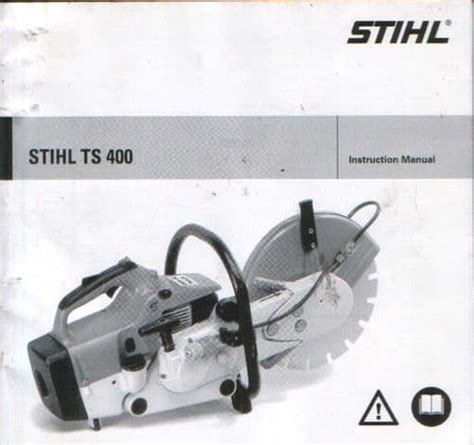 Stihl Disc Cutter Ts400 Operators Manual Block Cutter Original