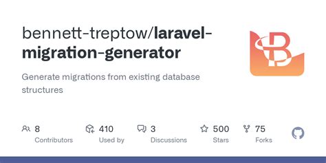 GitHub Bennett Treptow Laravel Migration Generator Generate