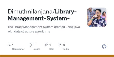 GitHub Dimuthnilanjana Library Management System The Library Management System Created Using