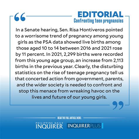 Confronting Teen Pregnancies Inquirer Opinion