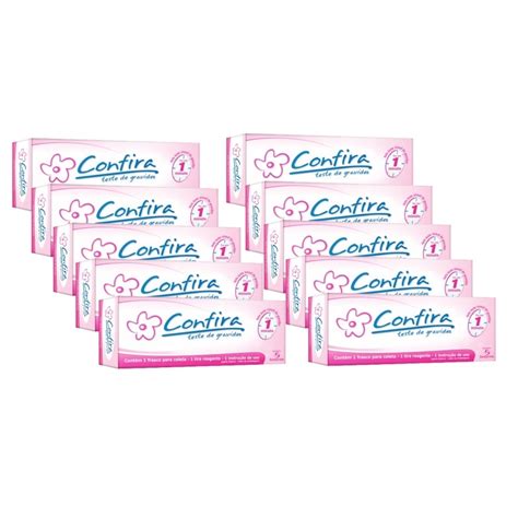 Kit C 10 Teste De Gravidez Confira Sanfarma Shopee Brasil