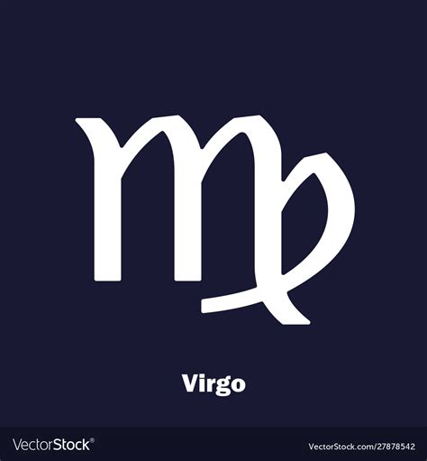 Virgo Zodiac Sign Astrological Symbol Icon Vector Image
