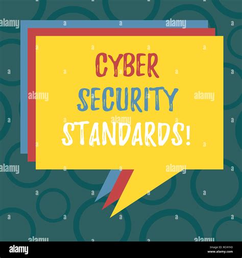 Writing Note Showing Cyber Security Standards Business Photo Showcasing Rules For