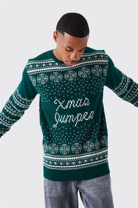 Mens Christmas Jumpers Mens Xmas Jumpers Boohoo Uk