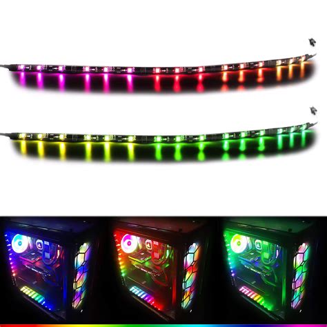 Buy Wowled Gaming Individually Addressable Rgb Led Strip Lights Argb For Gamer Mid Tower Pc Case