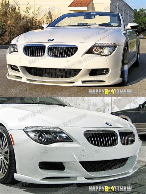 【未使用】プラサフ済！ Bmw 6シリーズ E63 E64 M6 フロント リップ スポイラー 未塗装 Frp 素地 Hタイプ 2005