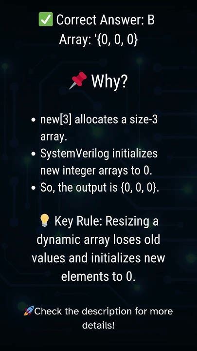 Systemverilog Dynamic Array Common Mistake 馃く馃敟 Systemverilog Coding Systemverilog Dynamic Array Common Mistake 馃く馃敟 Systemverilog Coding