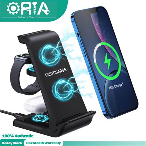 Oria 3 In 1 Wireless Charger 15w Fast Charger Station Wireless Charging