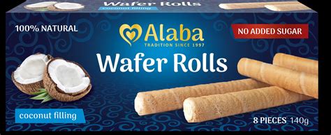 Wafer Rolls Coconut Filling Alaba Wafer Rolls