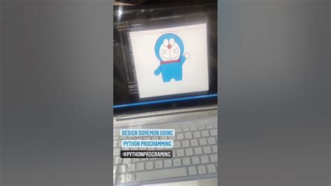 How To Make A Doremon Using Python Turtle Gui Shorts Youtubeshorts