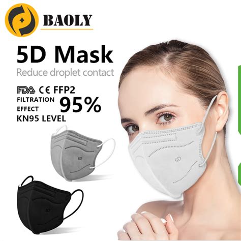 5d Mask 100pcs Kn95 Facemask 5ply Washable For Adult Protective Kn95
