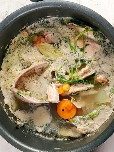 Salmon Broth Salmon Stock From Bones