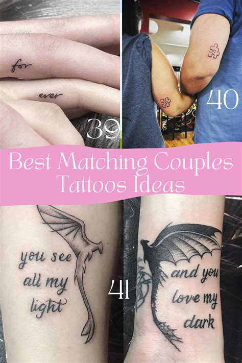 41 Cute Couples Tattoo Ideas To Gush Over Tattoo Glee