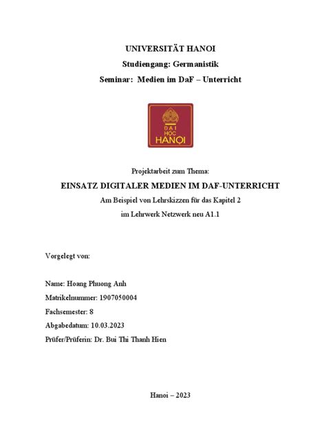 Projektarbeit Pdf