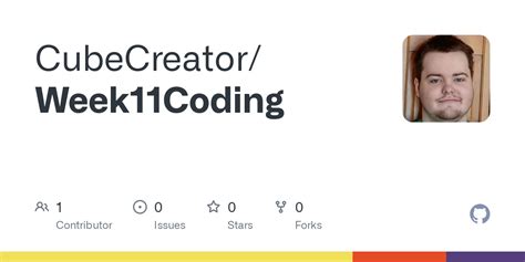 Github Cubecreator Week Coding