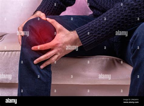 Man With Knee Pain Joint Pain Arthritis And Tendon Problems A Man