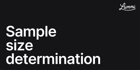 Sample Size Determination Images — Free Hd Download On Lummi