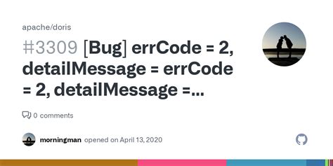 Bug ErrCode 2 DetailMessage ErrCode 2 DetailMessage Date