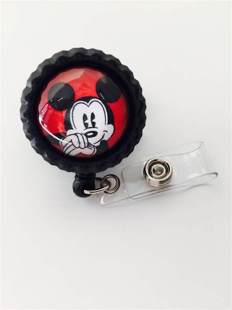 Mickey Retractable Id Badge Holder Lanyards And Badge