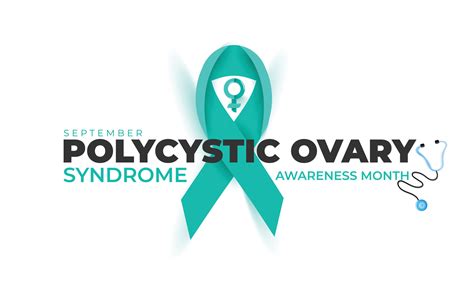 Polycystic Ovary Syndrome Awareness Month Background Banner Card
