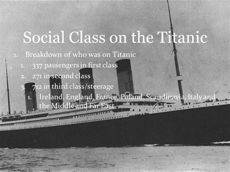 Titanic Social Class Differences