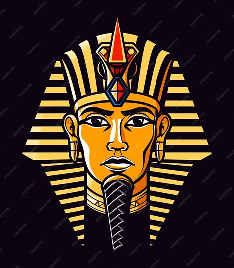 Premium Vector Egyptian Golden Pharoh Vector Clip Art Illustration