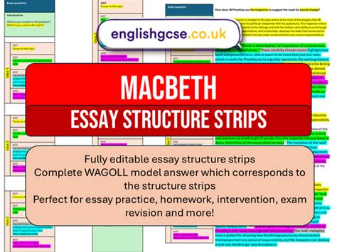 Macbeth Essay Structure Strips Uk