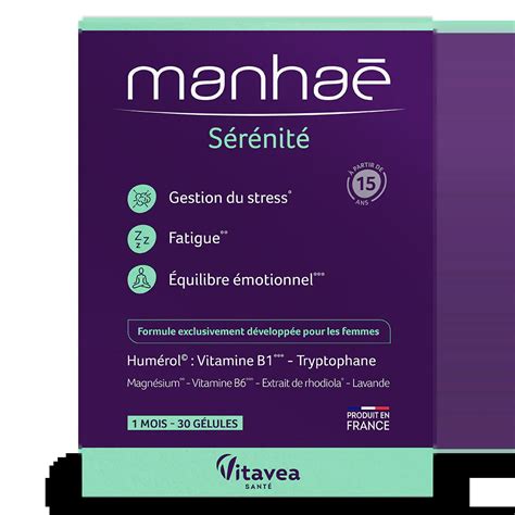 Vitavea Manhaé Serenite 30 Gelules Mapara Tunisie