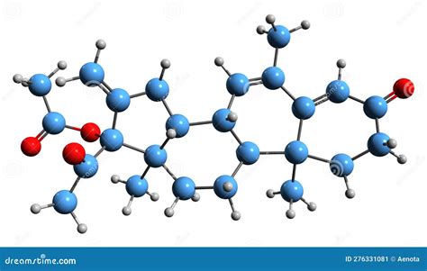 Melengestrol Acetate Mga Cattle Growth Promoter Skeletal Formula Stock