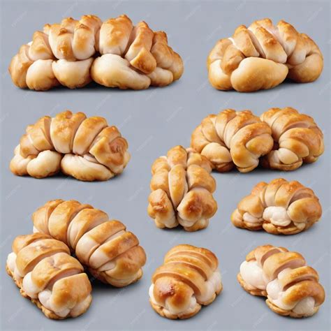 A Bunch Of Croissants With The Word Croissant On Them Premium Ai