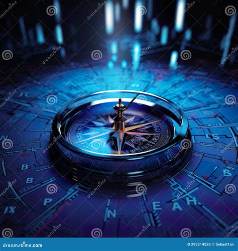 Compass On A Map Symbolizing The Essence Of Business Exploration And