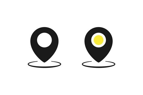 Location Pointer Icon Set GPS Navigation Vector EPS