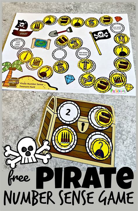 🏴‍☠️ Free Printable Pirate Count And Clip Cards