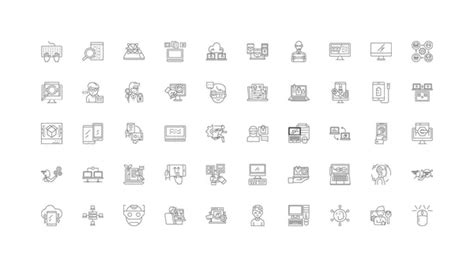 Project Ideas Linear Icons Line Signs Set Vector Set Stock Vector By ©iconsgraph 605454890
