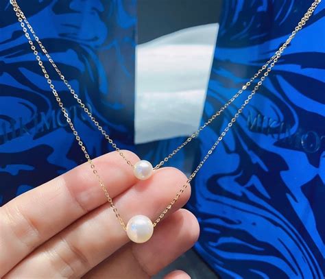 海水akoya珍珠雙層18k金頸鏈 Akoya Pearl 2 Layers 18k Necklace Jdc Lab 香港珠寶平台