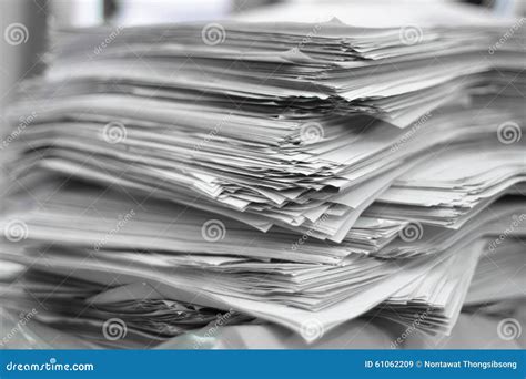 Thai School Paperwork Stock Image Image Of Heap Data 61062209