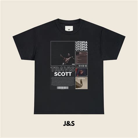 Travis Scott Utopia With Scannable Spotify Code Vintage Tee Utopia