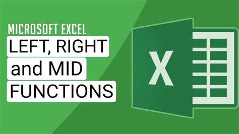 Mastering Excel Formulas Left Right And Mid Function Tutorial Youtube